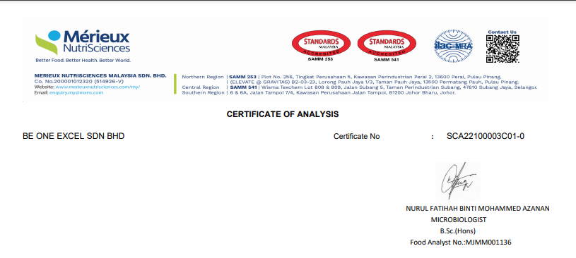 Certification – beone.asia